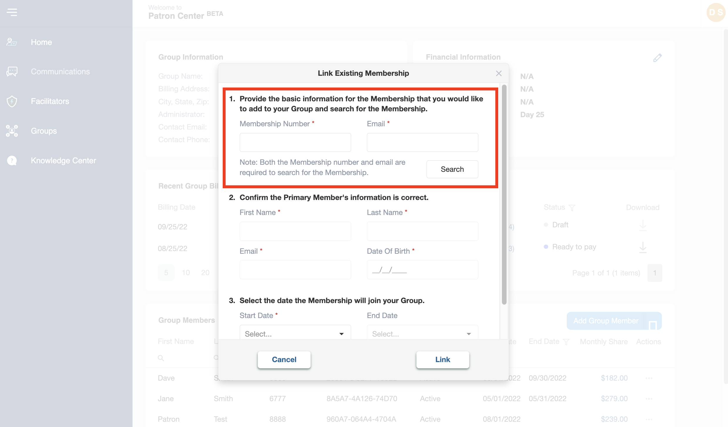 How do I add an existing Solidarity Member to my Patron Group ...